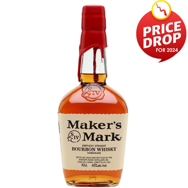 MAKERS MARK Handmade Kentucky Straight Bourbon Whisky Bottle (70cl) 45 ...